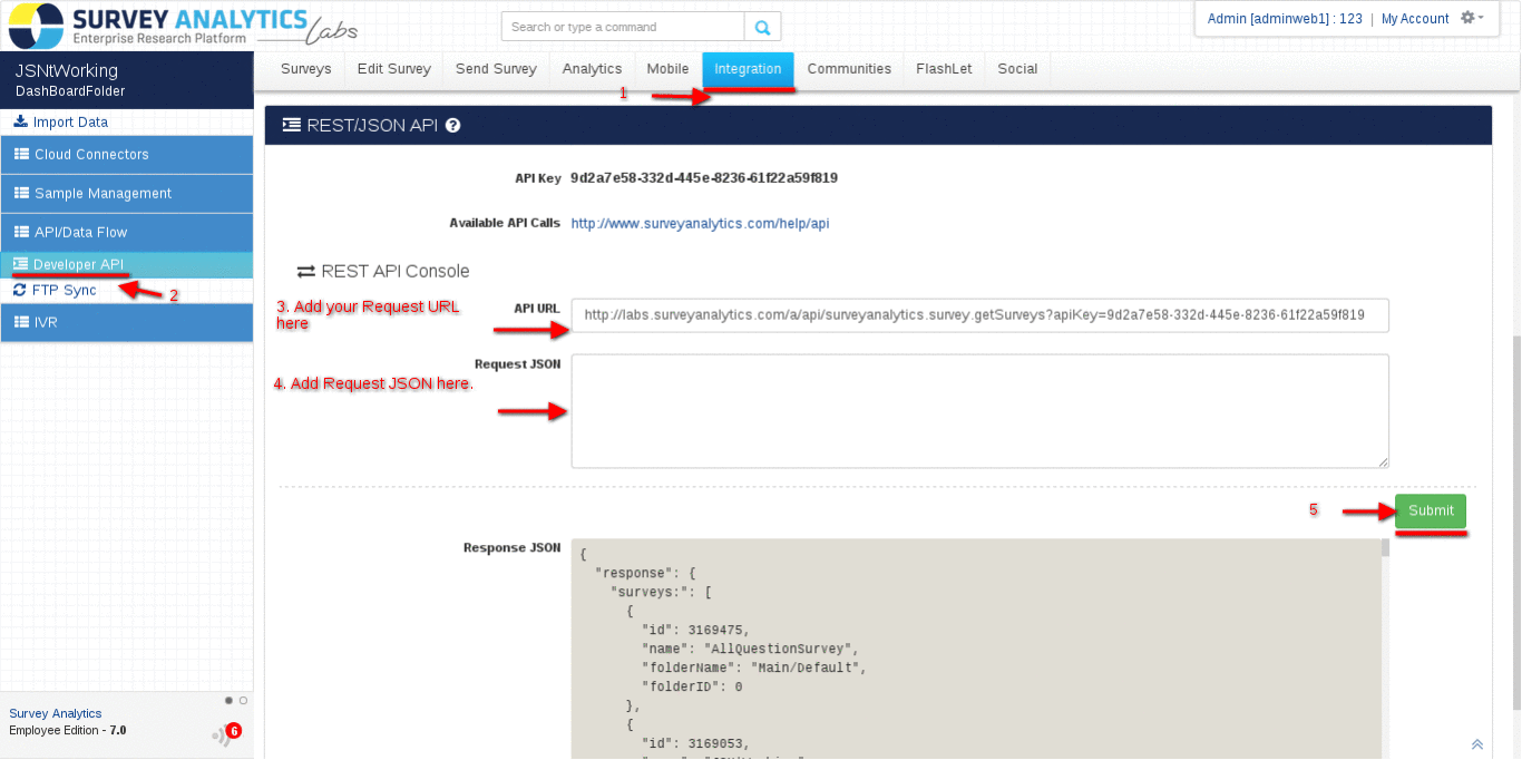 Survey Analytics REST API SurveyAnalytics Online Survey Software